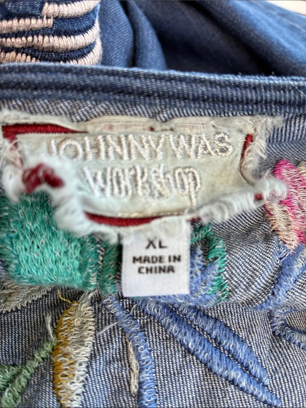 Johnny Was | Dresses | Johnny Was Nico Embroidered Wrap Dress Blue ...
